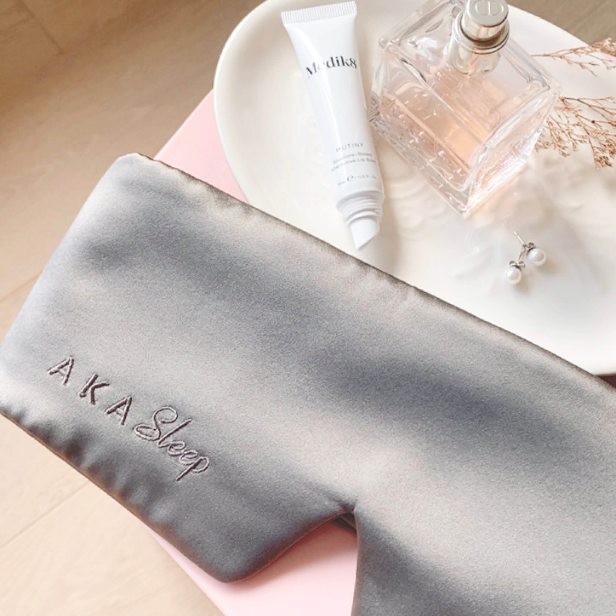 Deep Sleep Eye Mask, 100% Mulberry Silk in Blush, Sage and Slate ...